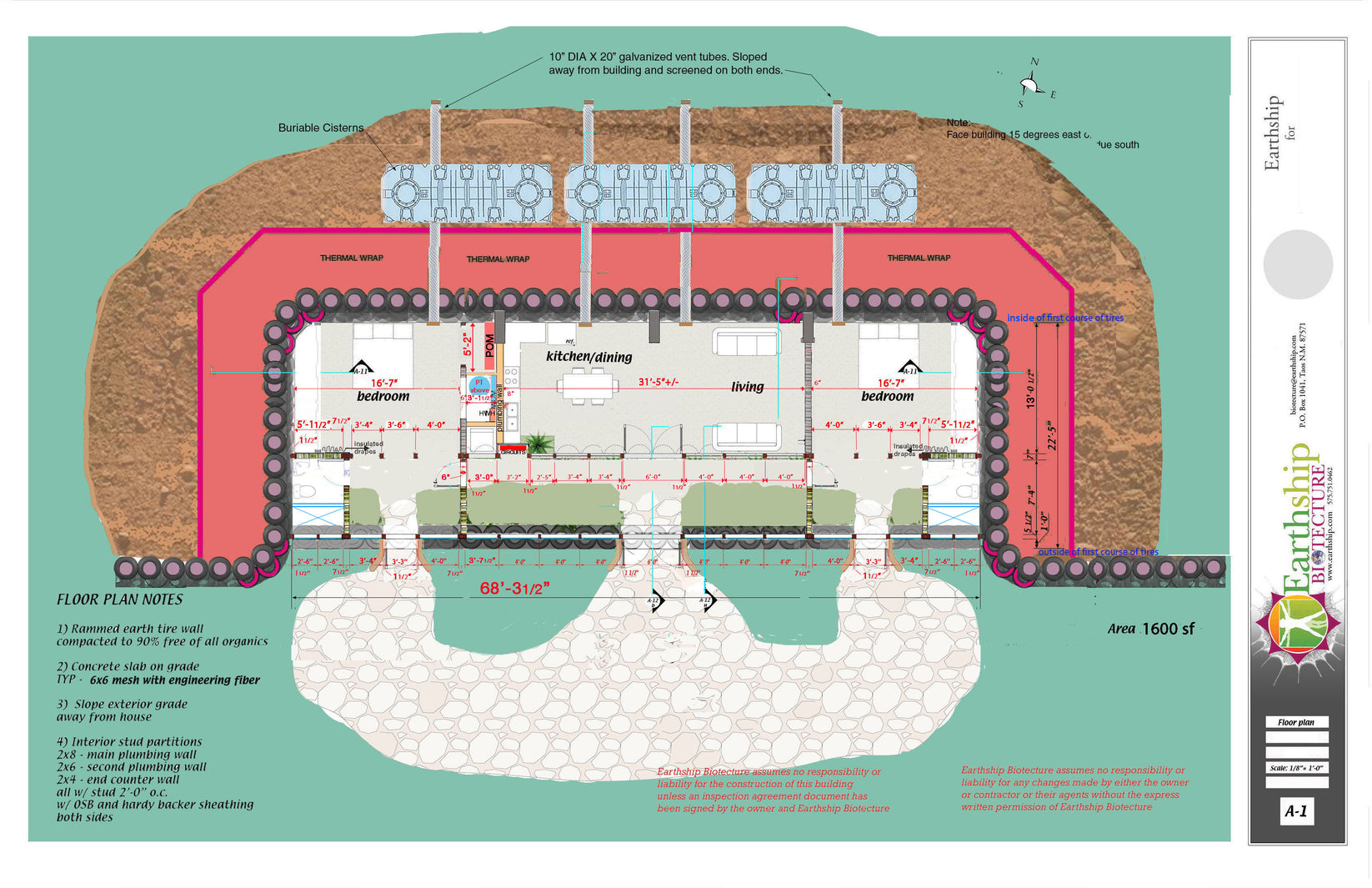 Refuge Construction Drawings – Earthship Biotecture