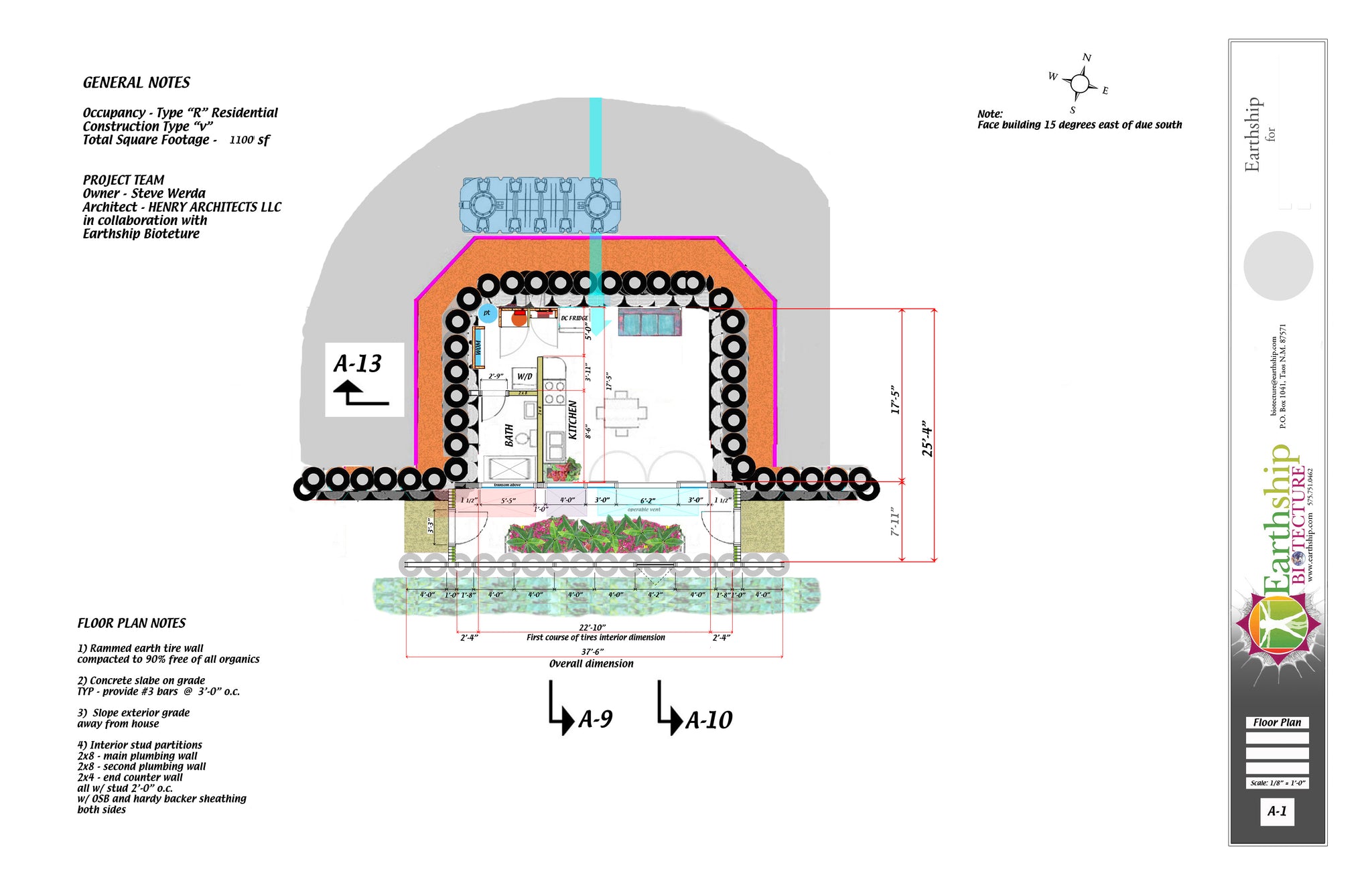 Global Model Earthship Construction Drawings – Earthship Biotecture